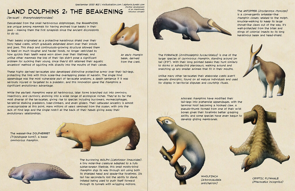 Spectember #22: Land Dolphins 2 – The Beakening – Nix Illustration